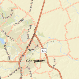 County of Williamson, Esri, HERE, Garmin, NGA, USGS, NPS