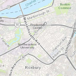 Flood Prone zones of the Boston-area