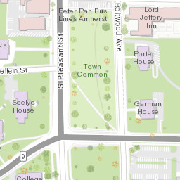 UMass Amherst, Town of Amherst, MassGIS, Esri Canada, Esri, HERE ...