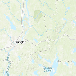 Hancock County ME Summits Map