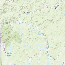 Coos County NH Summits Map